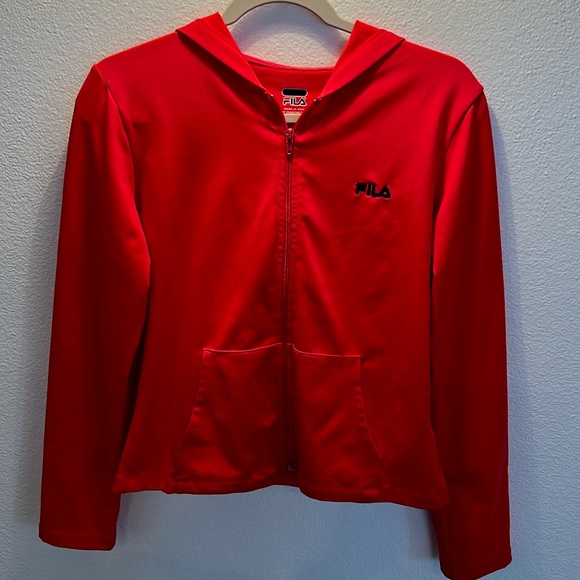 Fila | Tops | Vibrant Hot Pink Fila Zip Up Hoodie Jacket | Poshmark